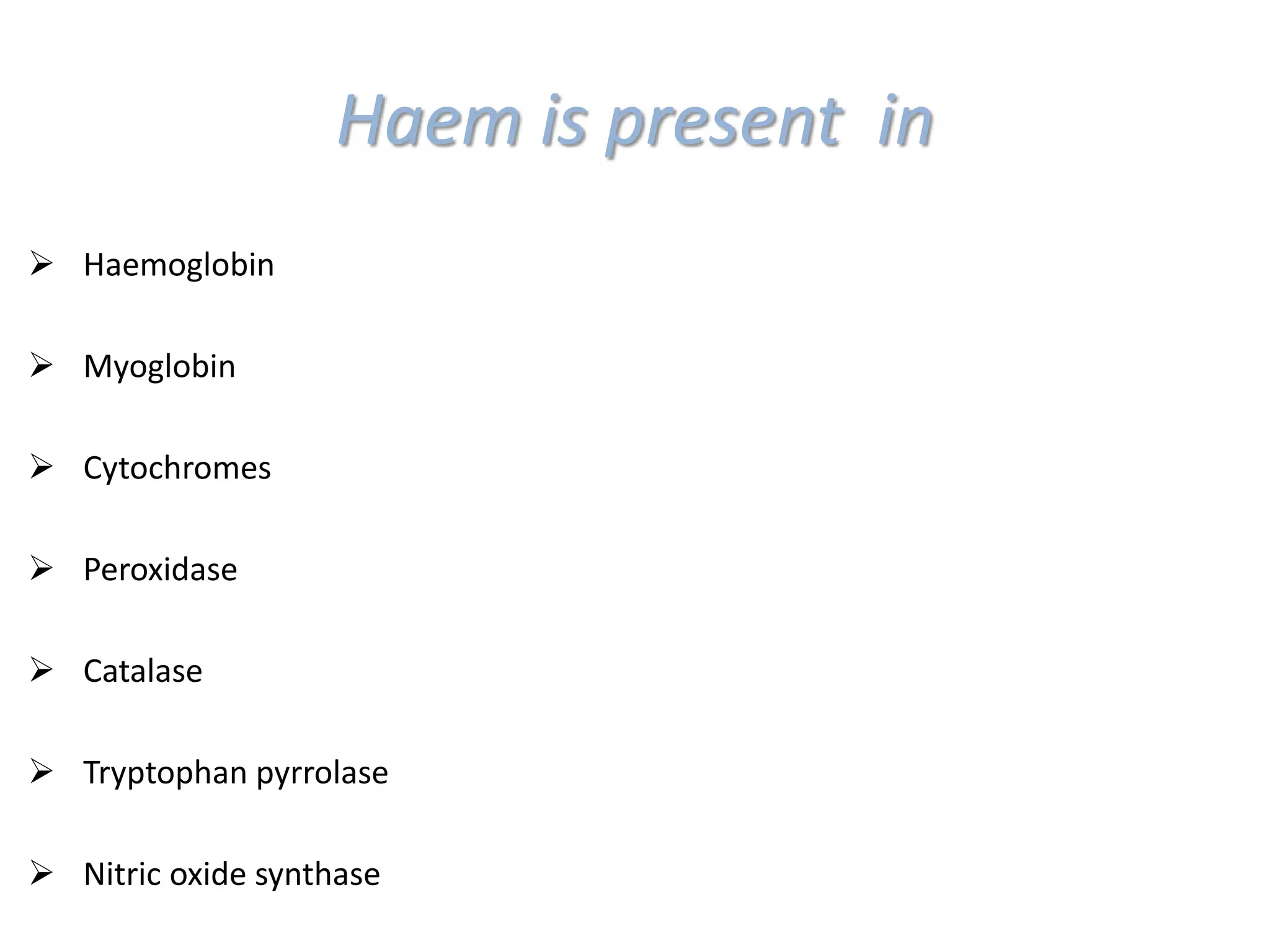Haem synthesis and porphyria | PPTX