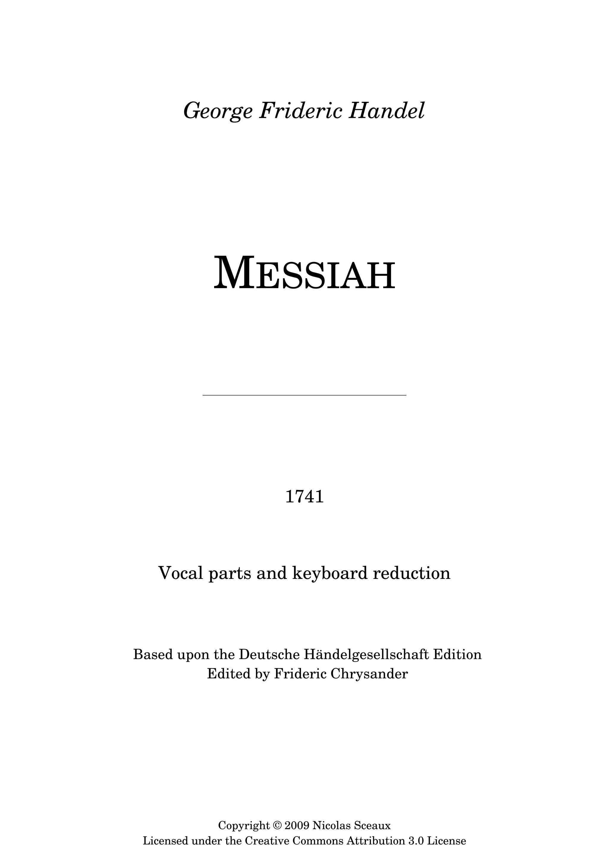 Haendel messiah-vocal-keyboard | PDF
