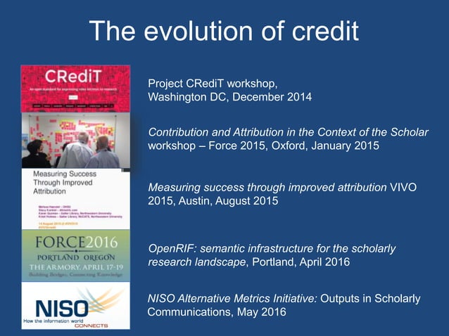 Credit where credit is due: acknowledging all types of contributions | PPT