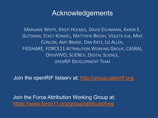 Credit where credit is due: acknowledging all types of contributions | PPT