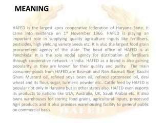 HAFED- Haryana State Cooperative Suppy and Marketing Federation Limited ...