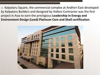 Hafeez Contractor An Indian Architect | PPTX