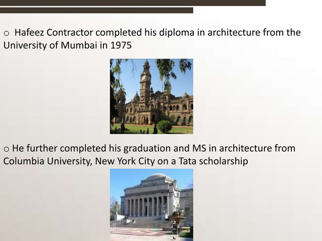 Hafeez Contractor An Indian Architect | PPT