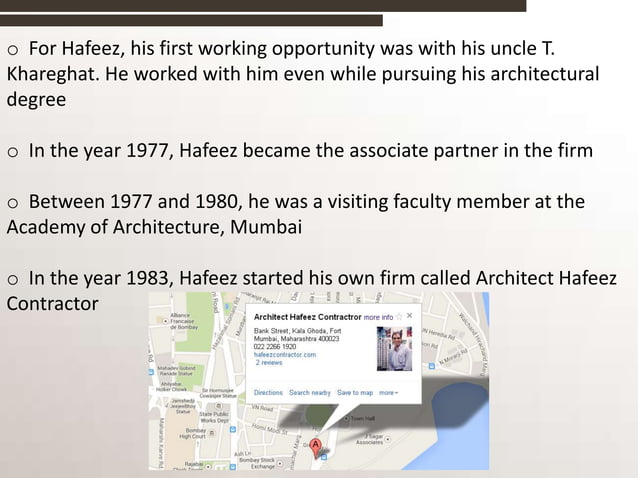 Hafeez Contractor An Indian Architect | PPTX | Developmental Sites ...