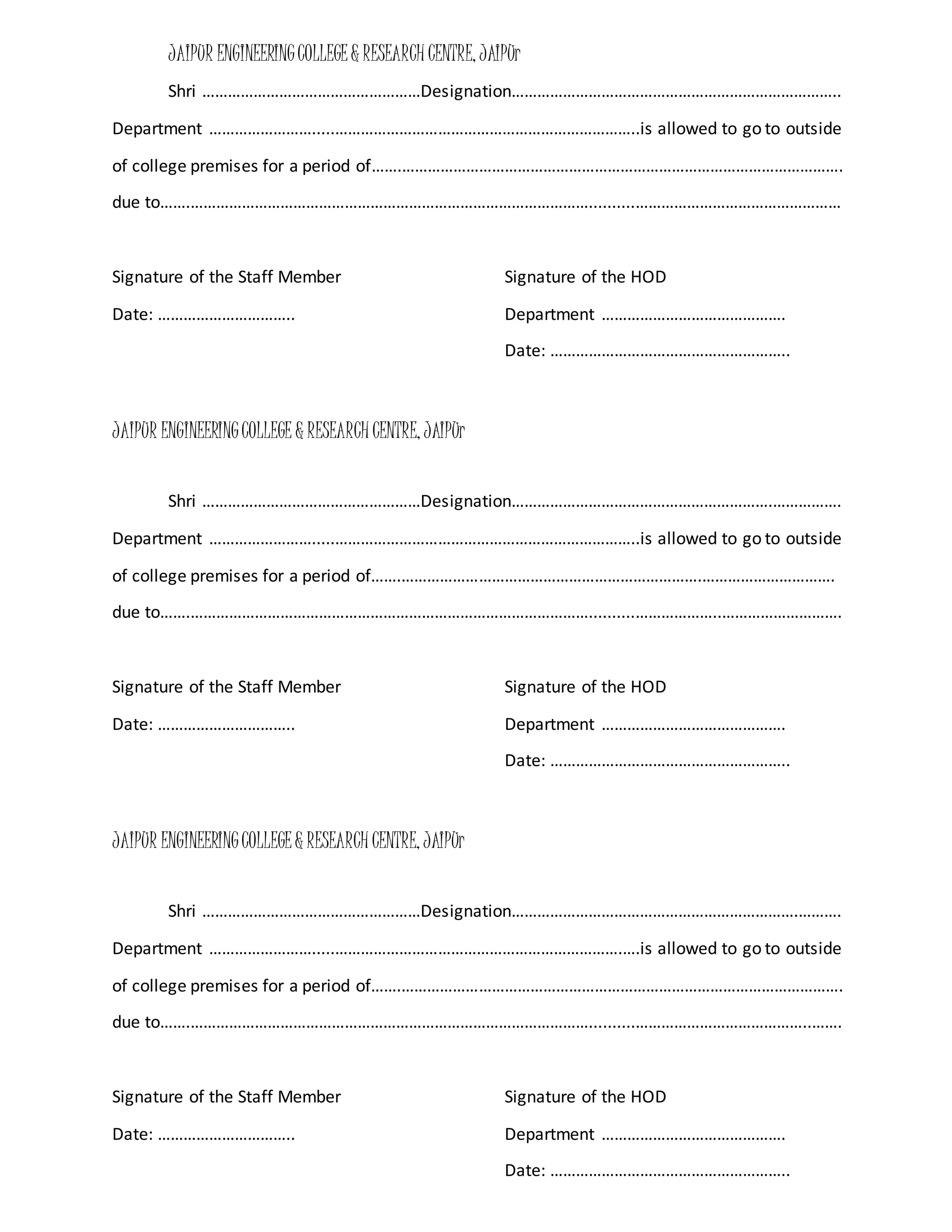Haff day application form | DOCX