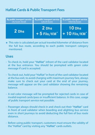 Abu Dhabi Hafilat Card - Bus Transport | PDF