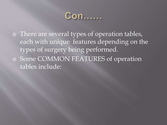 Operation theater table.pptx| OPERATION THETER TABLE | PPTX