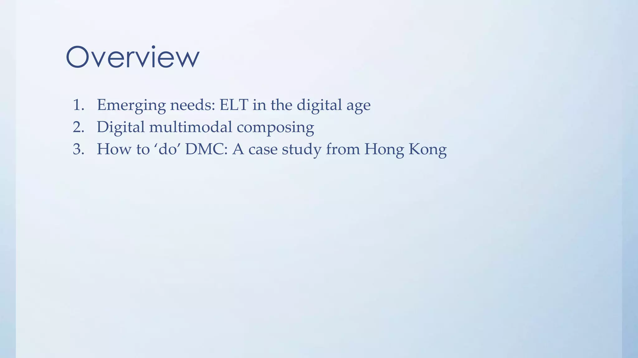Digital multimodal composing: How to address multimodal communication ...