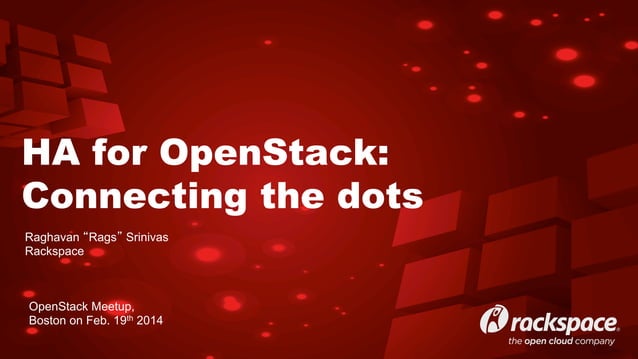 High Availability for OpenStack | PPT