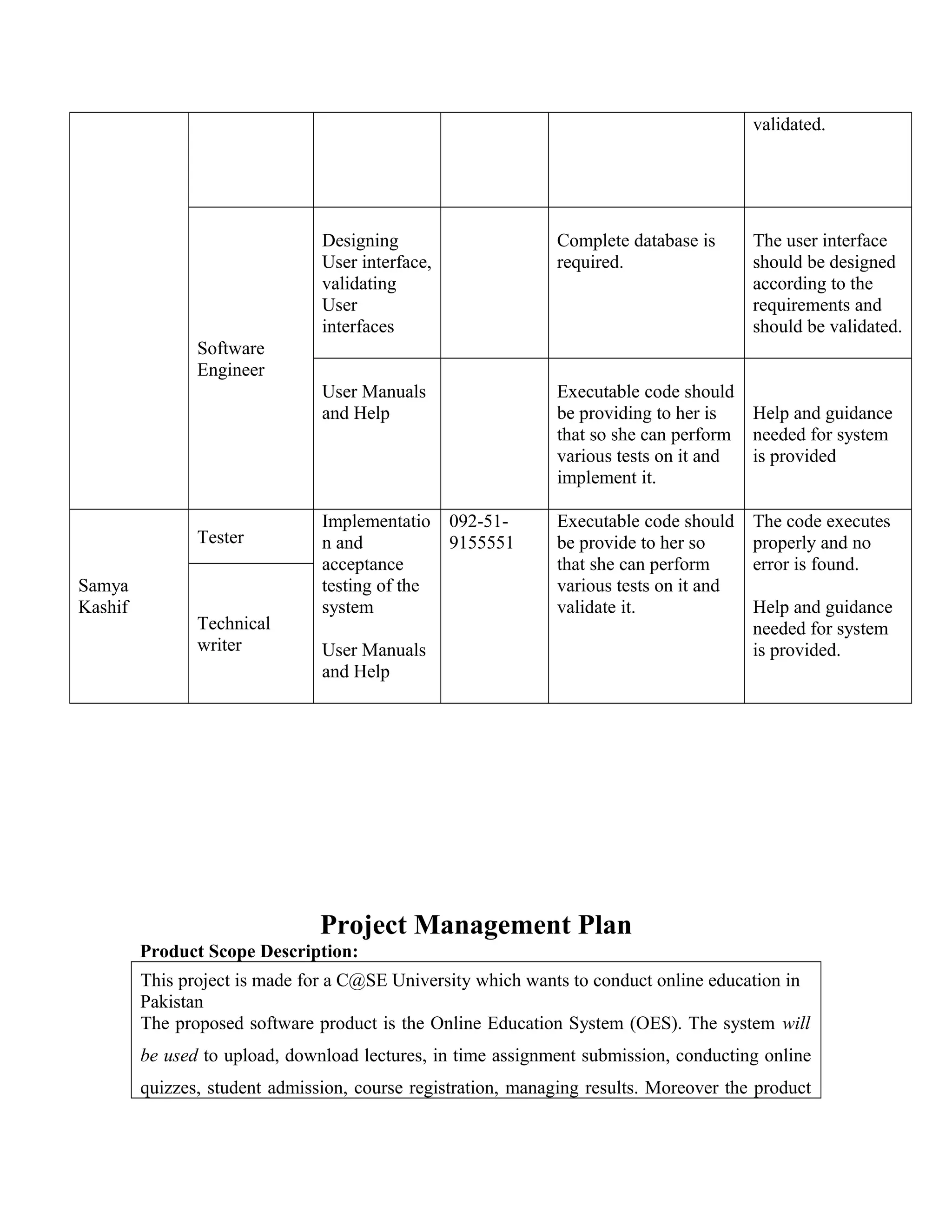 online education system project report | DOC