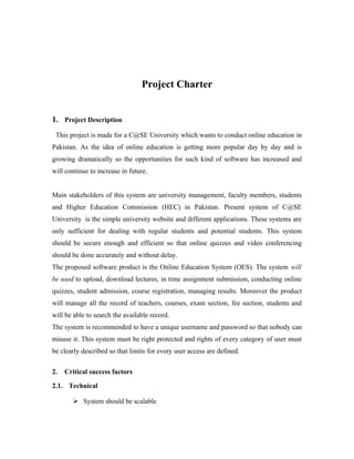 online education system project report | DOC