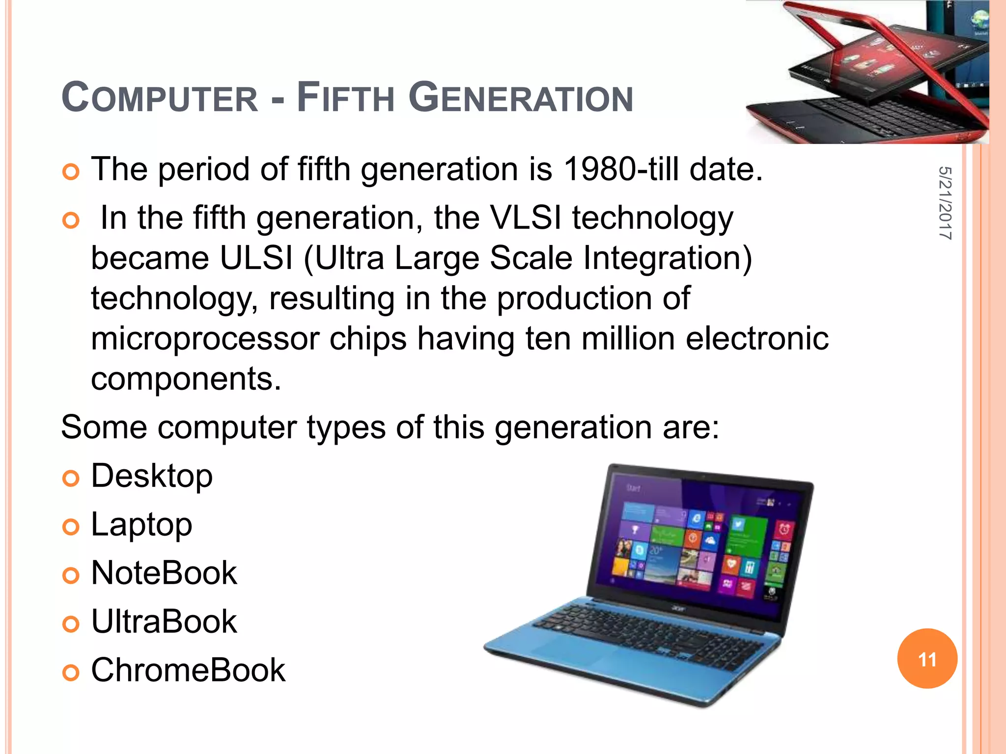 GENERATIONS OF COMPUTER | PPTX