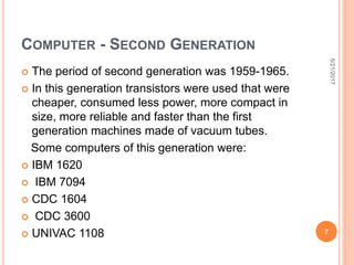 GENERATIONS OF COMPUTER | PPTX