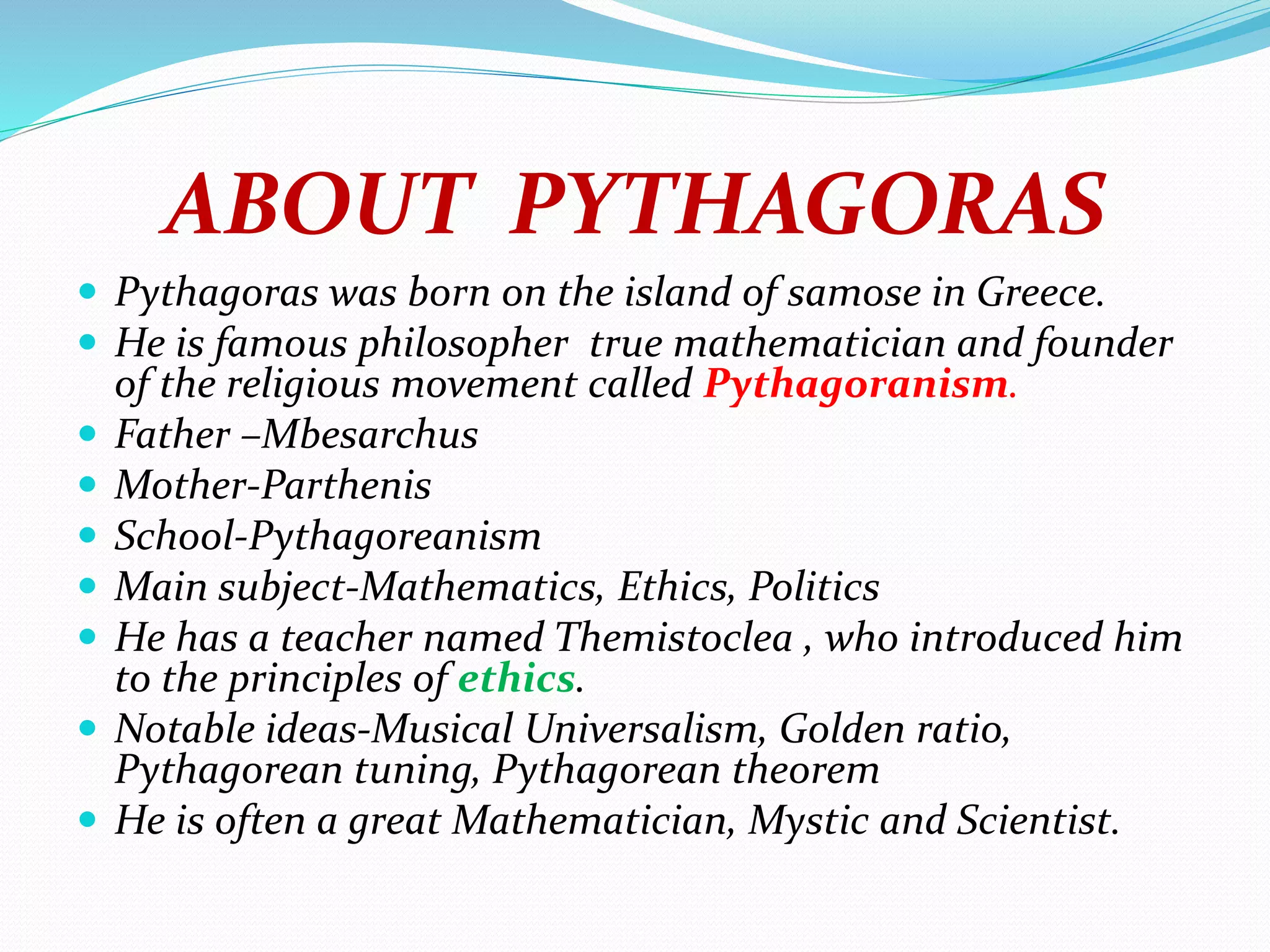 PYTHAGORAS | PPTX