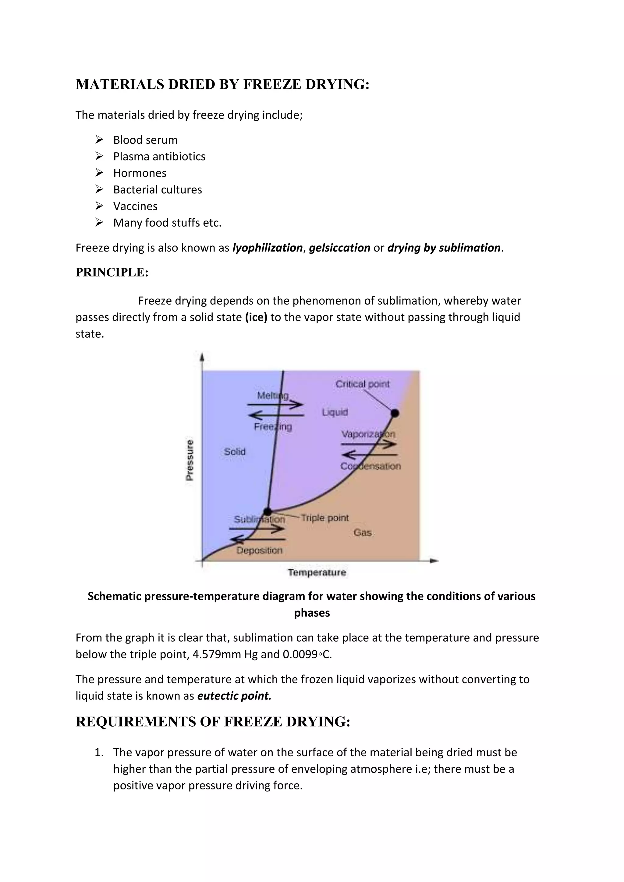 Dryers and Freeze Drying. | DOCX