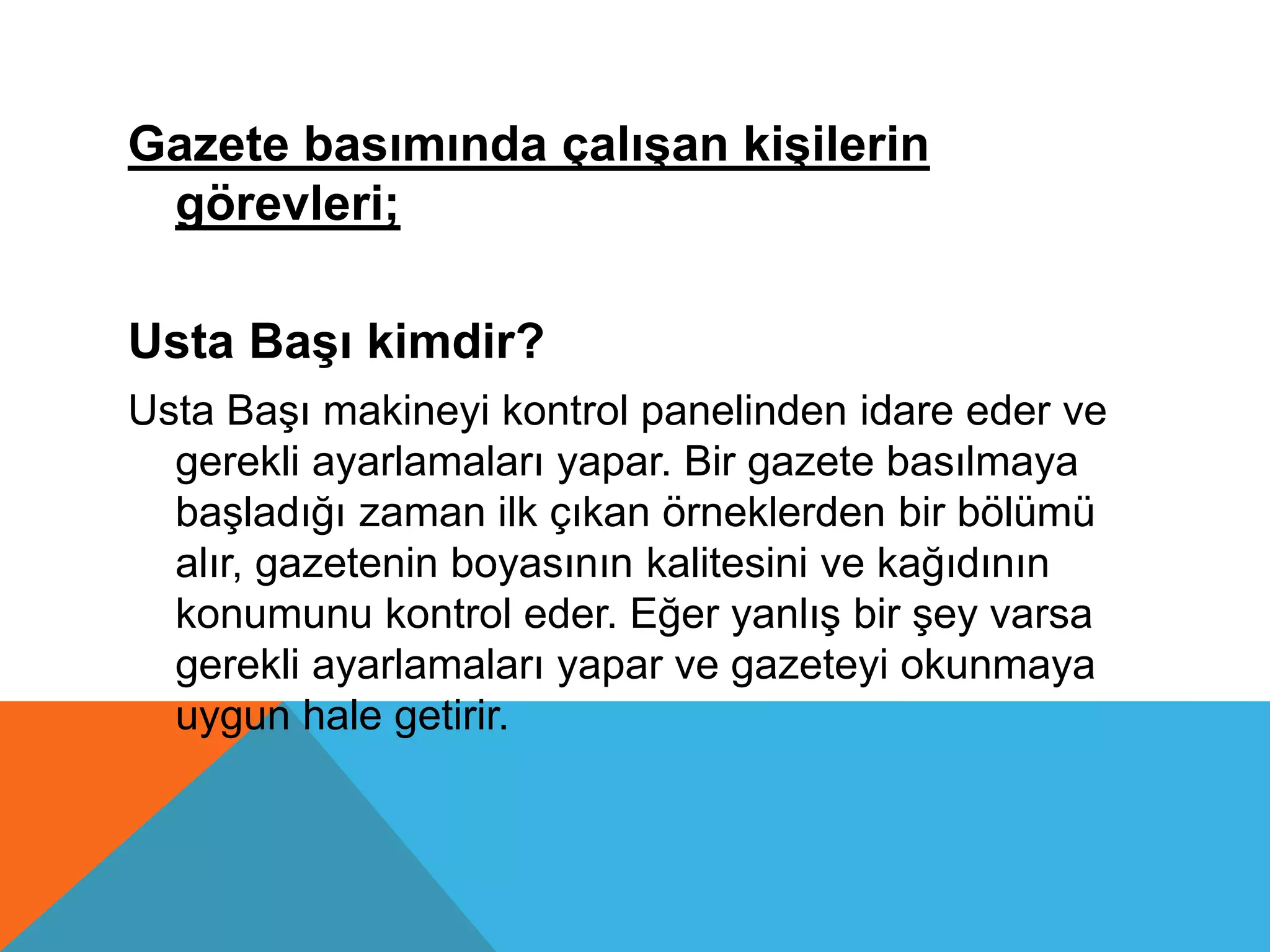 Gazete Anlatımı Hafta 2 | PPT