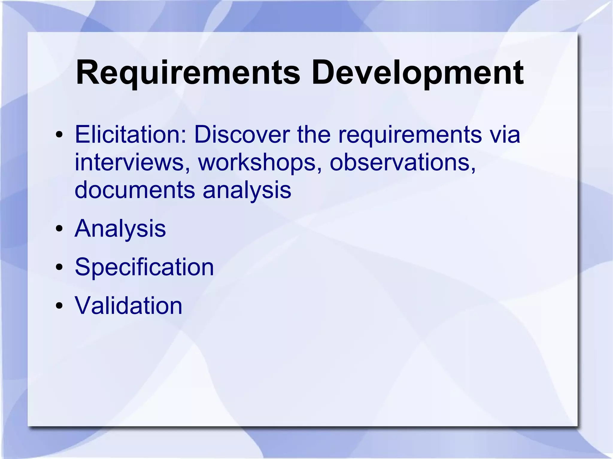 Requirements Analysis | ODP