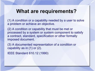 Requirements Analysis | ODP
