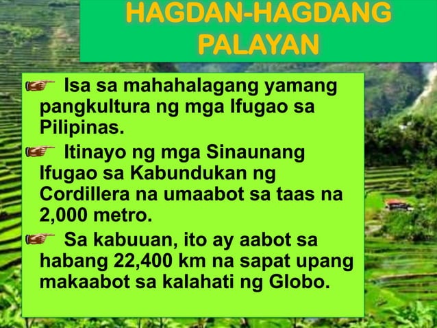 Hagdang hagdang palayan | PPTX