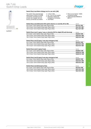 Hager Klik Lighting Connection & Control Catalogue | PDF