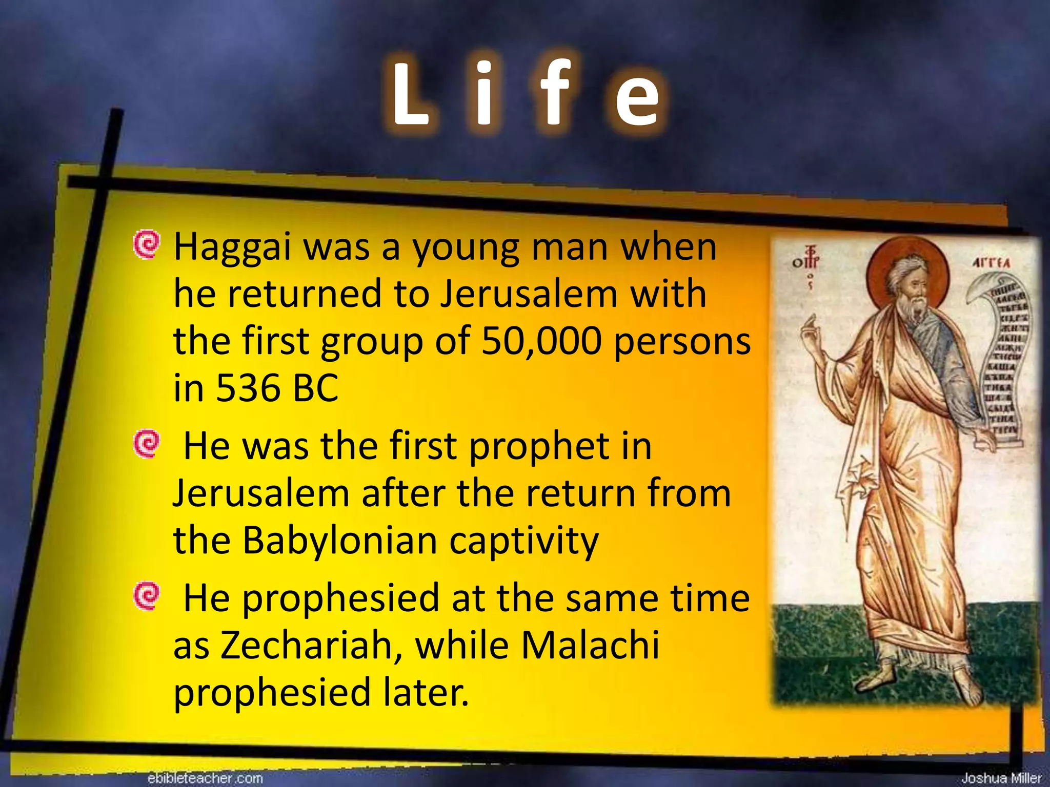 Haggai 10th prophet | PPTX