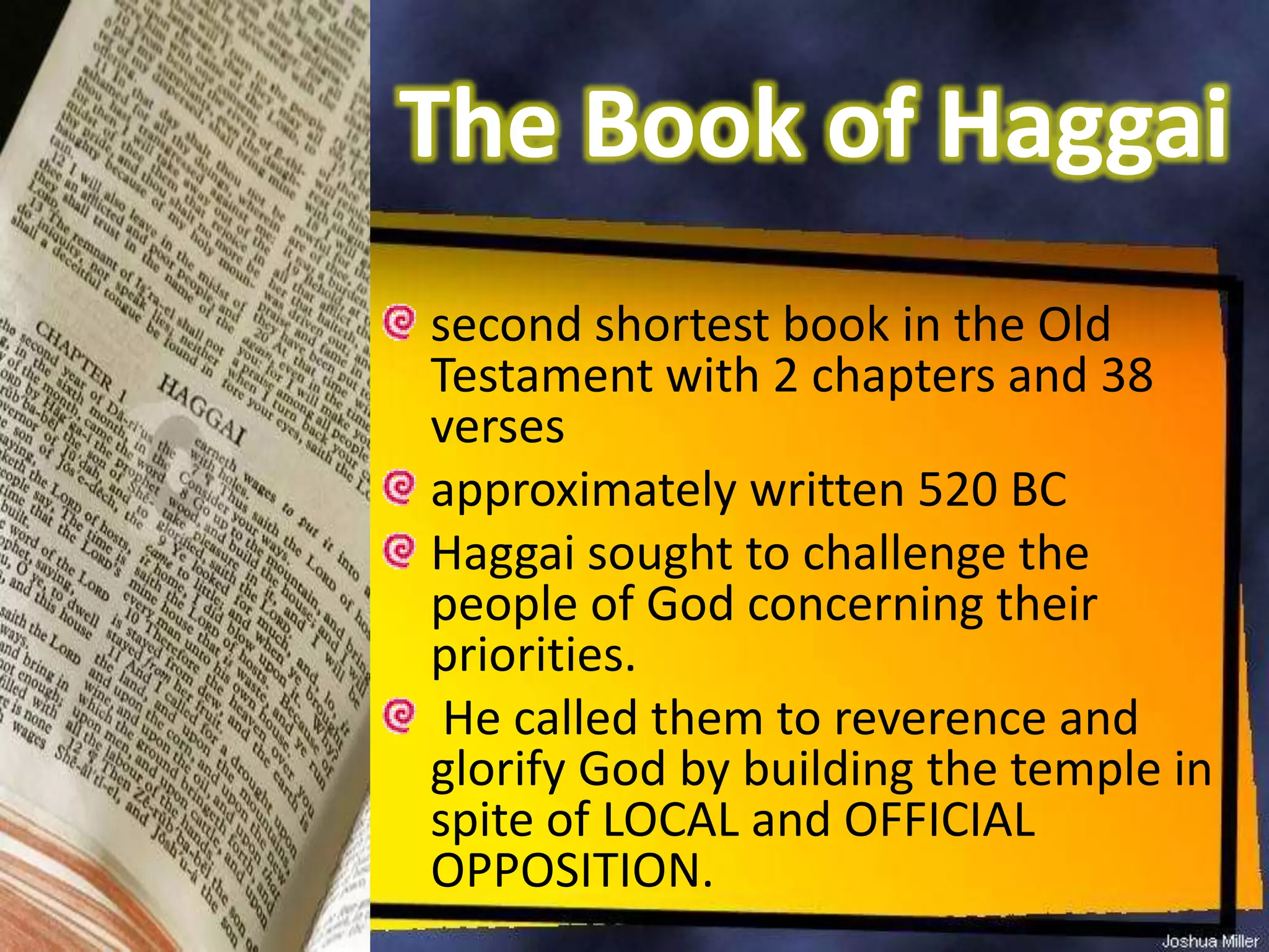Haggai 10th prophet | PPTX