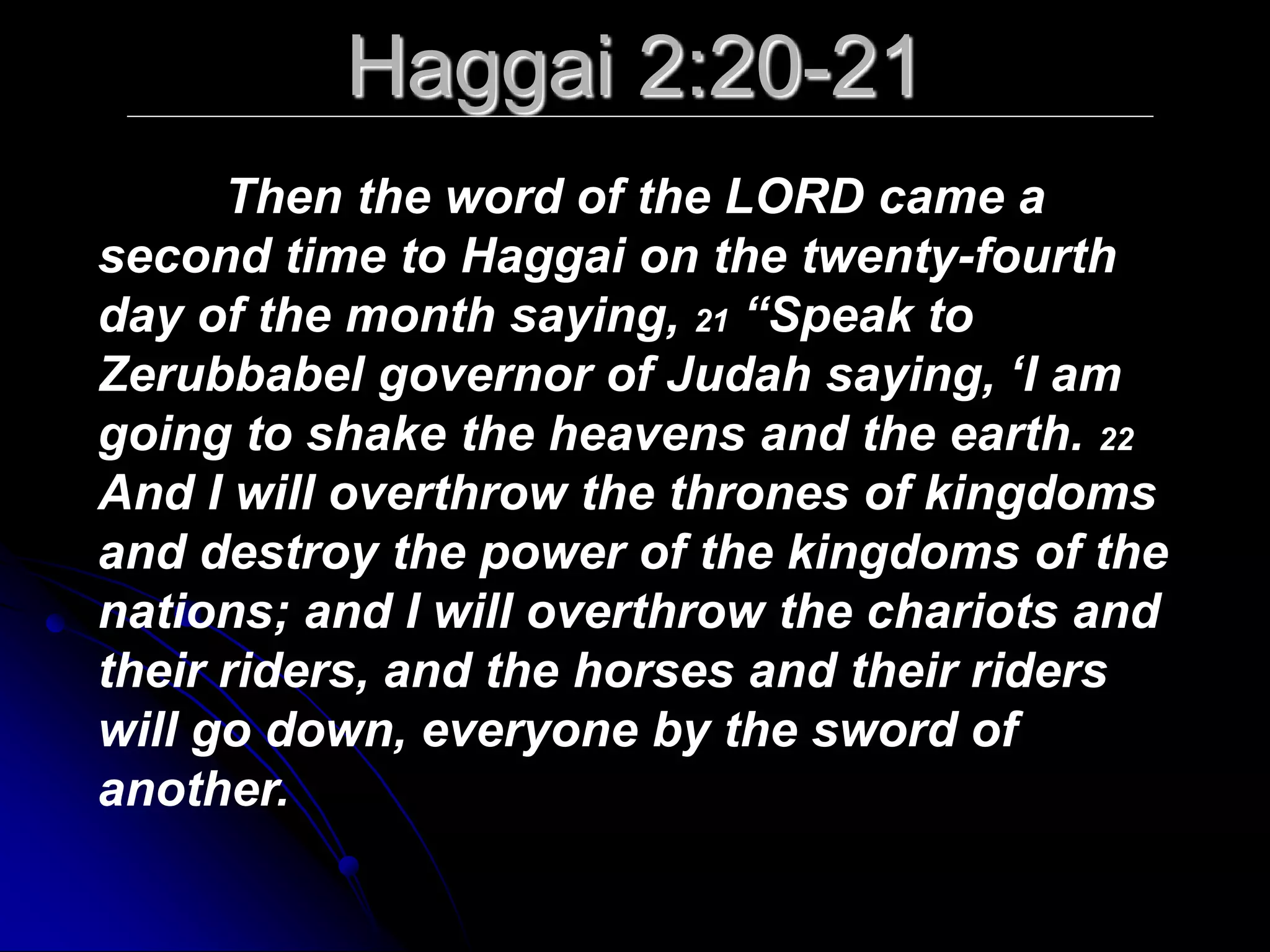 The Book of Haggai | PPT