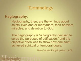 Hagiography I | PPT