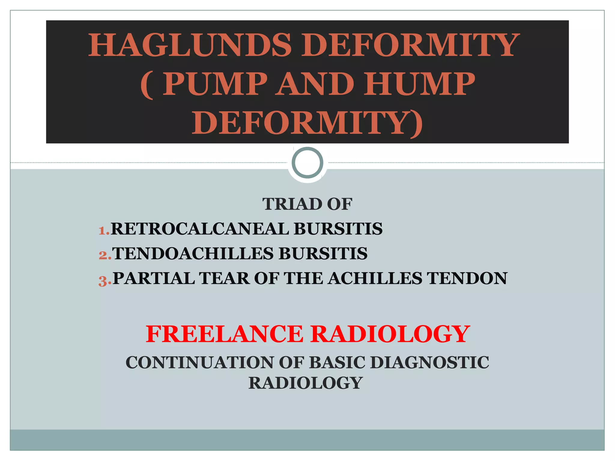 Haglunds deformity | PPT