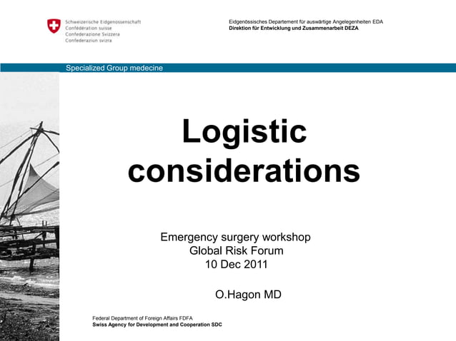 Logistic considerations | PPTX | Air Travel | Travel Type