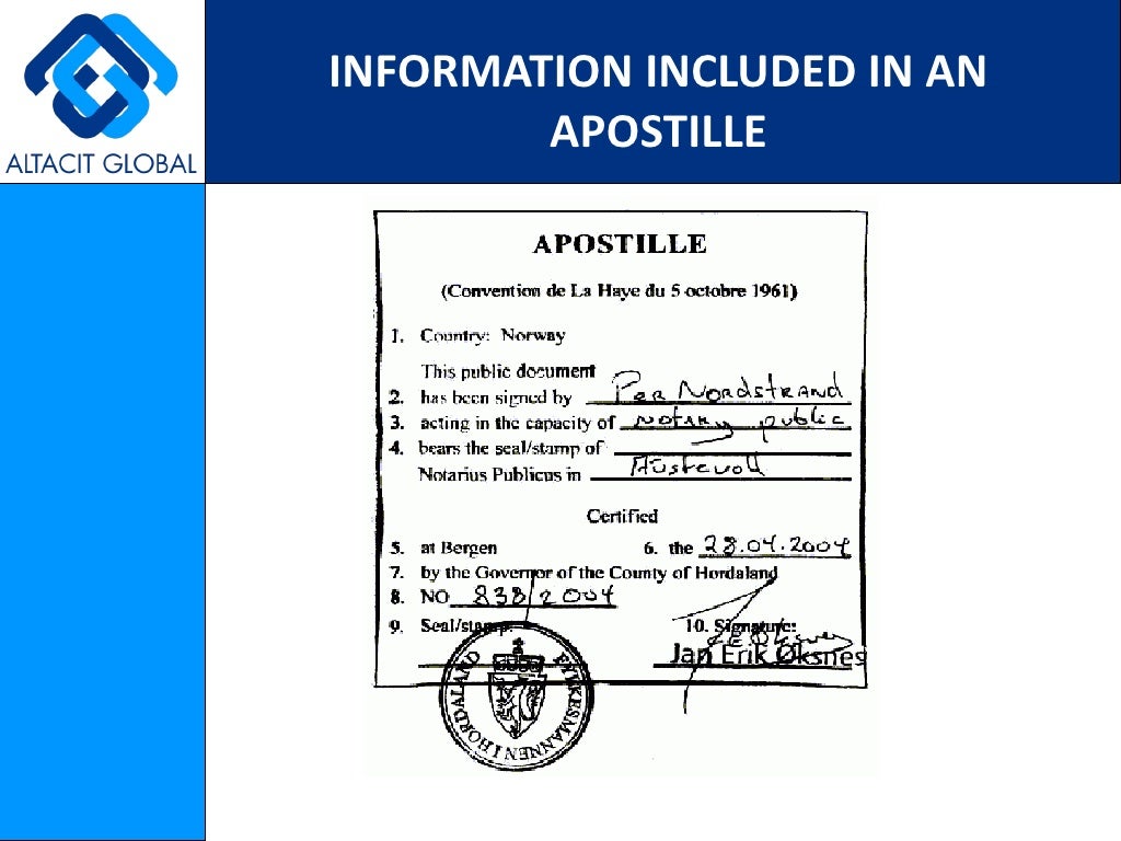 Hague apostille convention