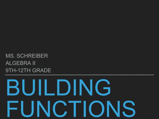 Building Functions | PPT
