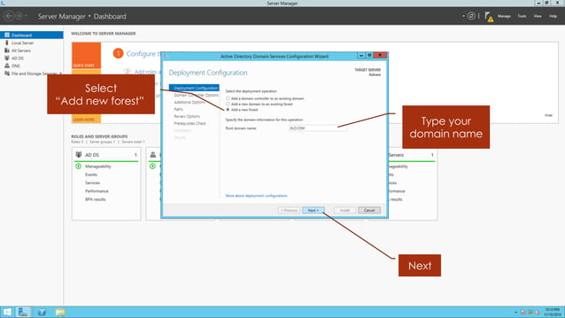 Active Directory Domain Services Installation And Configuration Windows
