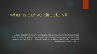 Active Directory Domain Services Installation & Configuration - Windows ...