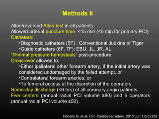 Hahalis G - AIMRADIAL 2013 - Ulnar catheterization | PPT