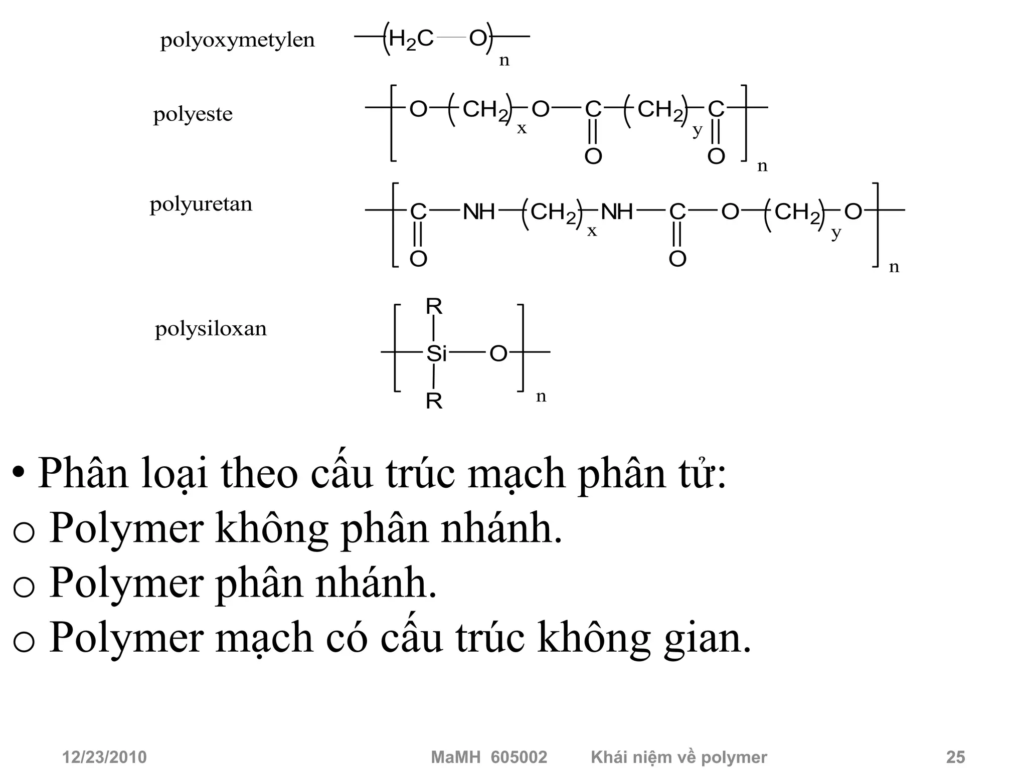 Hóa học hóa lý polymer (ts. nguyễn quang khuyến) chương 1 481724 | PDF