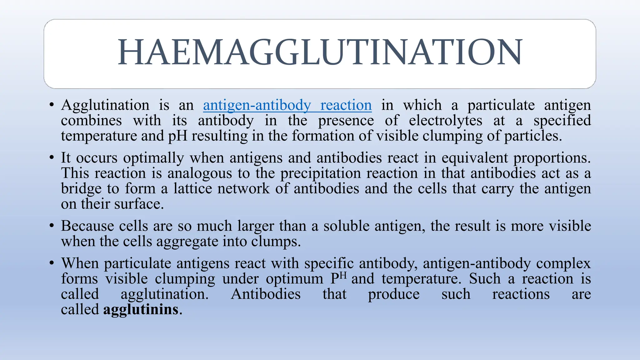 HA&HI is the agglutination reaction in immunology | PPTX