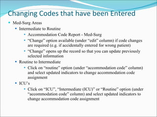 Accomodation Codes | PPT