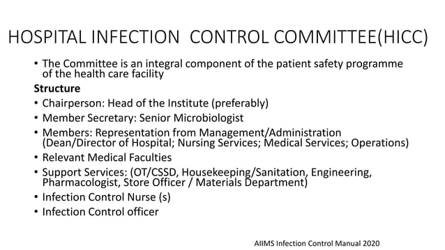HOSPITAL ACQUIRED INFECTIONS HICC, DISINFECTION | PPTX