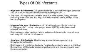 HOSPITAL ACQUIRED INFECTIONS HICC, DISINFECTION | PPT