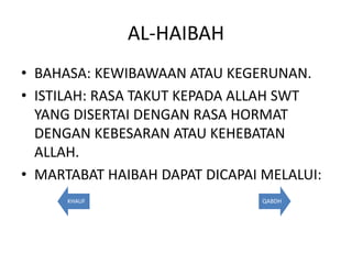 Haibah wal uns | PPTX