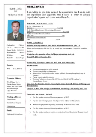 Haider cv 2014 (2) | PDF