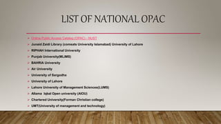 National OPAC | PPT