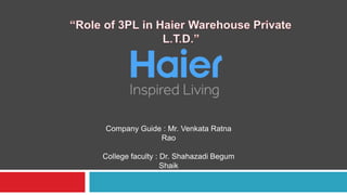 Haier ppt | PPTX
