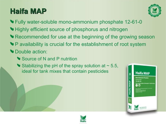 Foliar Feeding with Haifa Fertilizers | PPT