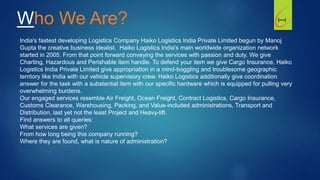 Haiko logistics | PPT