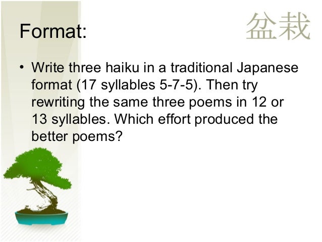 The Basics of Haiku