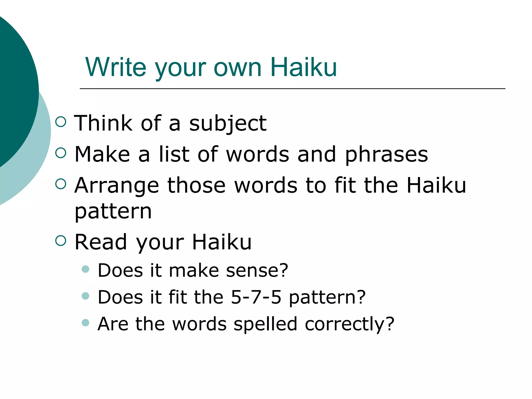 Haiku | PPT