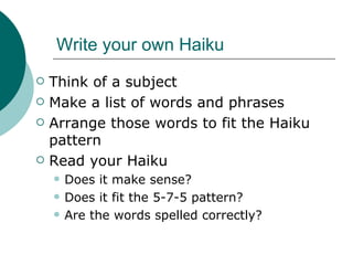Haiku | PPT