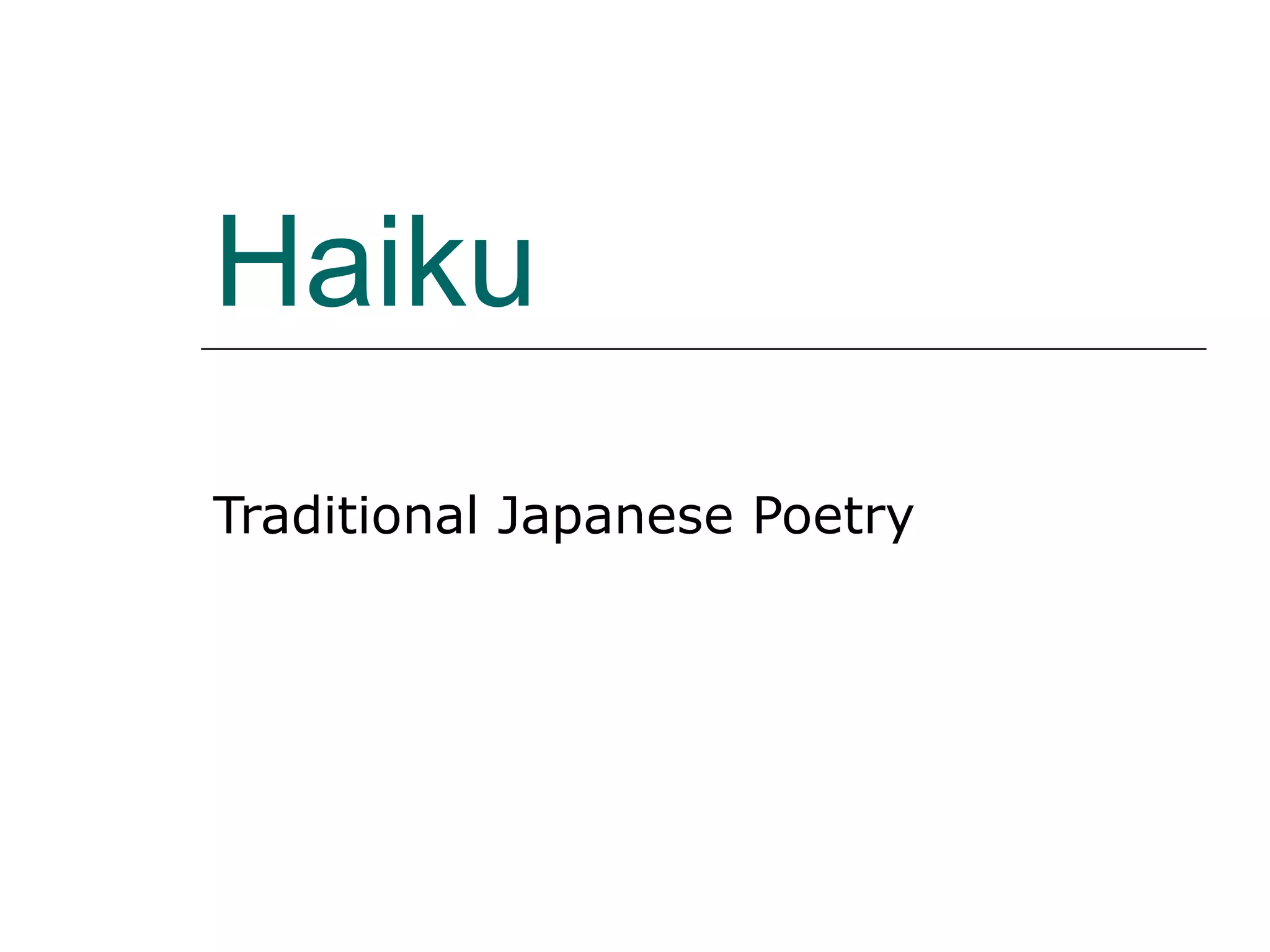 Haiku | PPT
